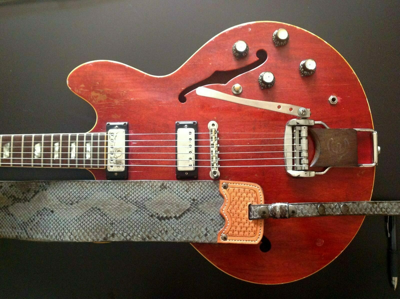 R&B Leathers USA – Genuine Python Snake skin Guitar Strap #14 - Vintage ...