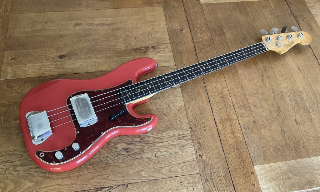 1961 Fender Precision Bass Fiesta Red - Vintage & Modern Guitars